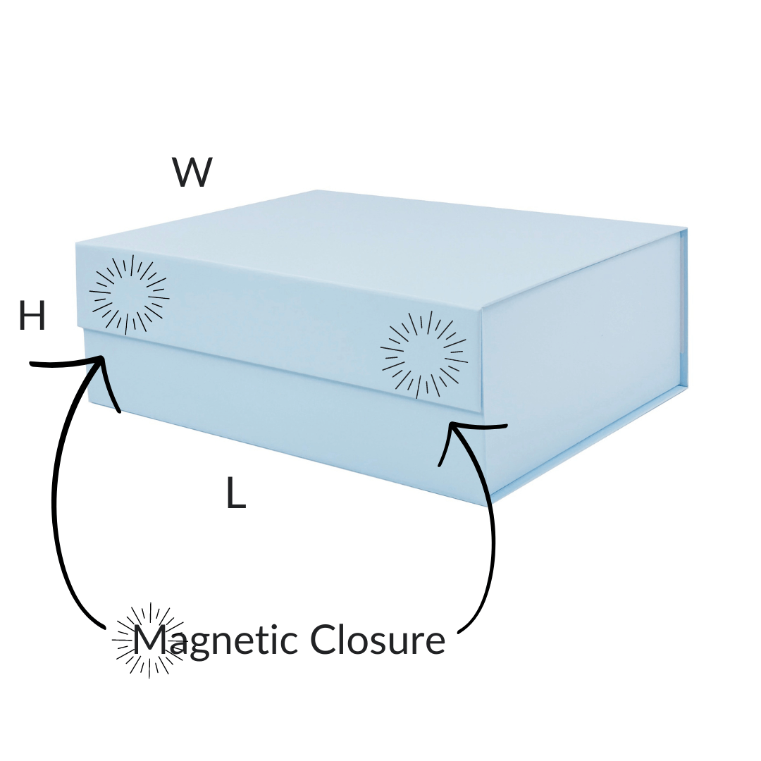 Sample - Powder Blue A4 Deep Magnetic Gift Box – Gift Box Market