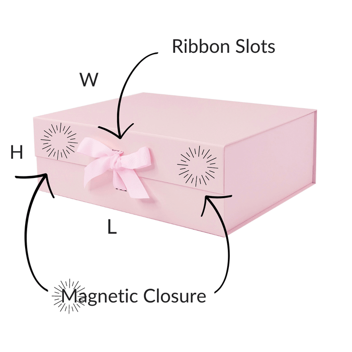 Sample - Powder Pink A4 Deep Gift Box - Changeable Ribbon – Gift Box Market