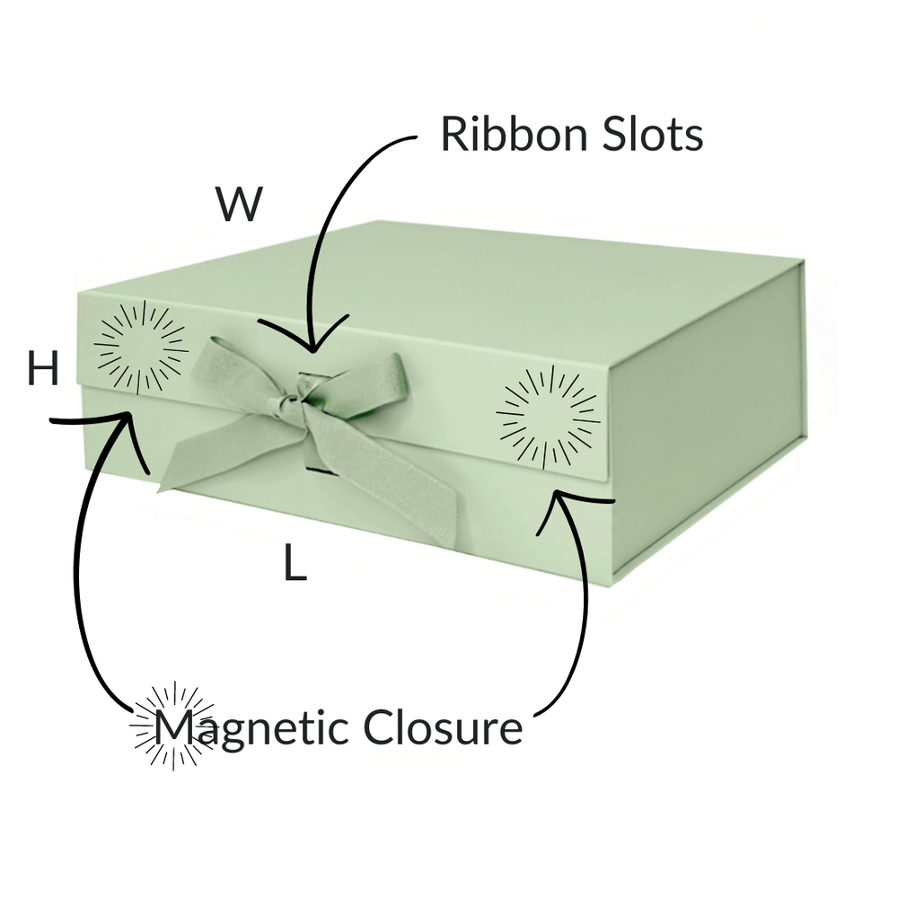 Sage Green A4 Deep Gift Boxes - Changeable Ribbon – Gift Box Market