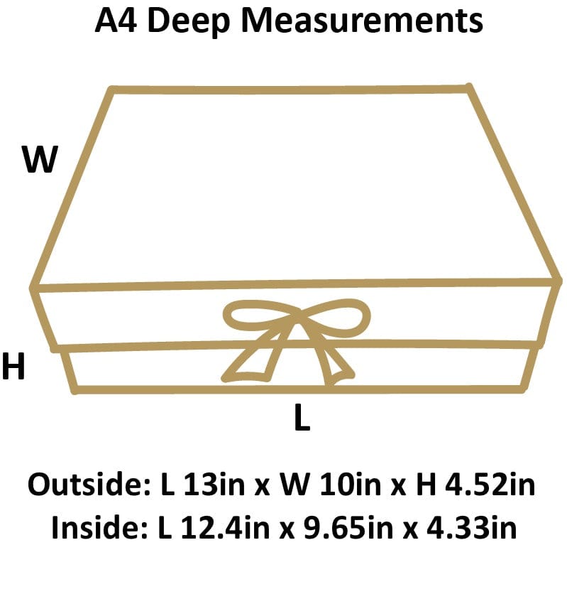 Natural Kraft A4 Deep Gift Boxes - Changeable Ribbon – Gift Box Market