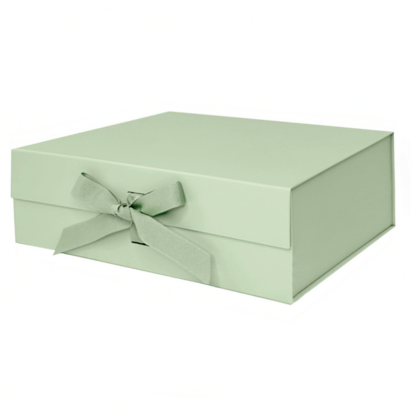 Sage Green A4 Deep Gift Boxes - Changeable Ribbon – Gift Box Market