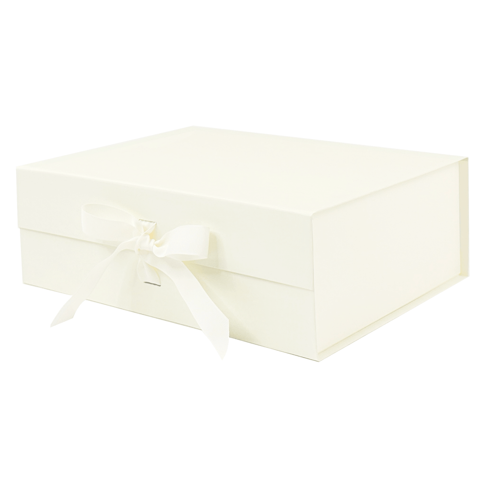 Sample - Ivory A4 Deep Gift Box With Changeable Ribbon – Gift Box Market