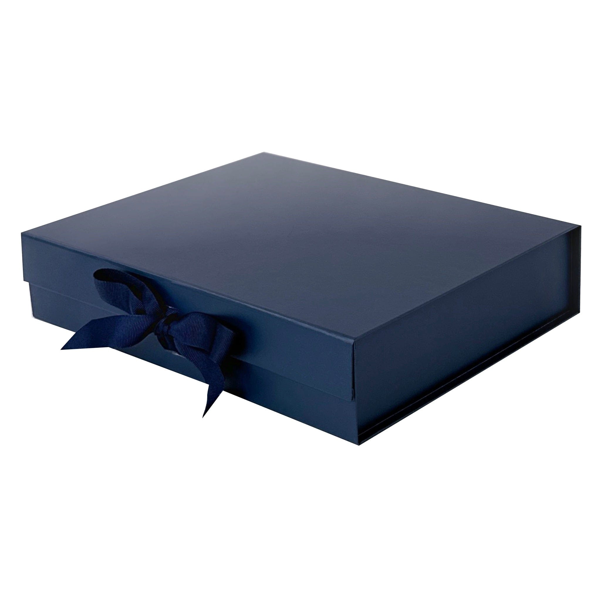 Navy Blue A4 Shallow Gift Boxes - Changeable Ribbon – Gift Box Market