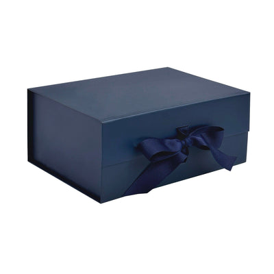 Navy Blue A5 Deep Gift Boxes - Changeable Ribbon – Gift Box Market