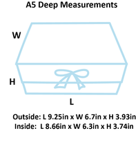 Powder Blue A5 Deep Gift Boxes - Changeable Ribbon – Gift Box Market