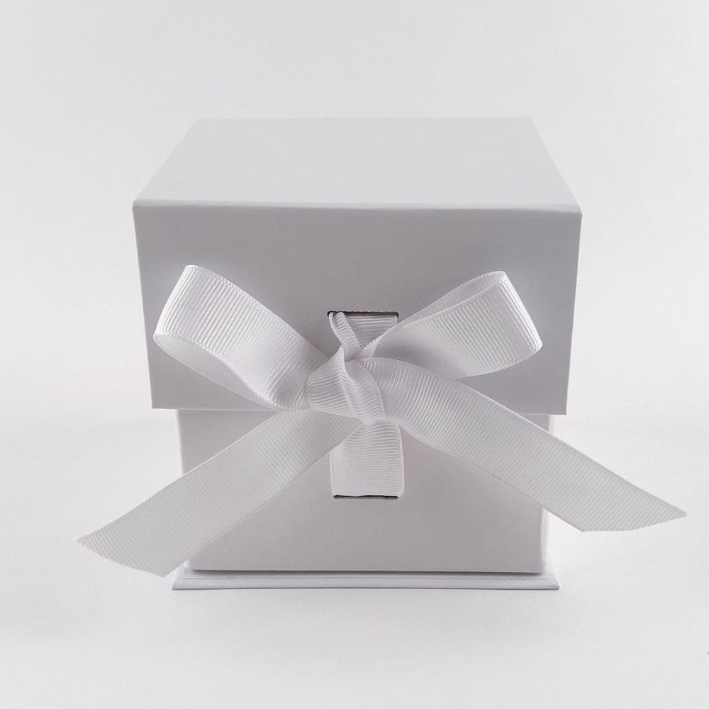 Small White Cube Gift Boxes with Ribbon – Gift Box Market